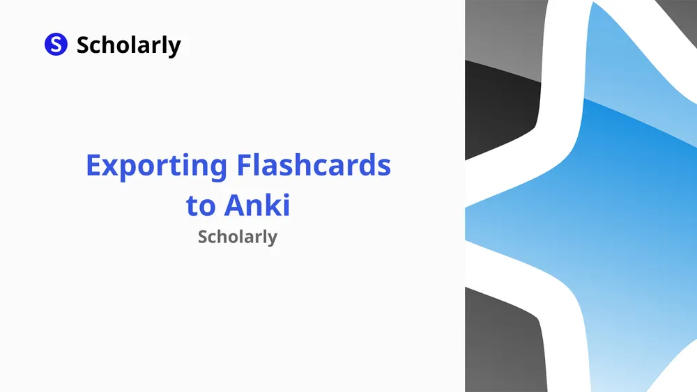 Create Flashcards from PDF for free - Scholarly