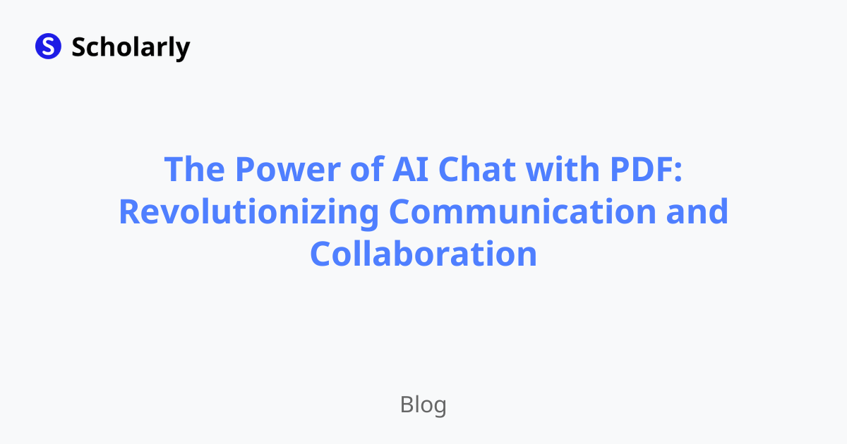 The Power of AI Chat with PDF: Revolutionizing Communication and ...