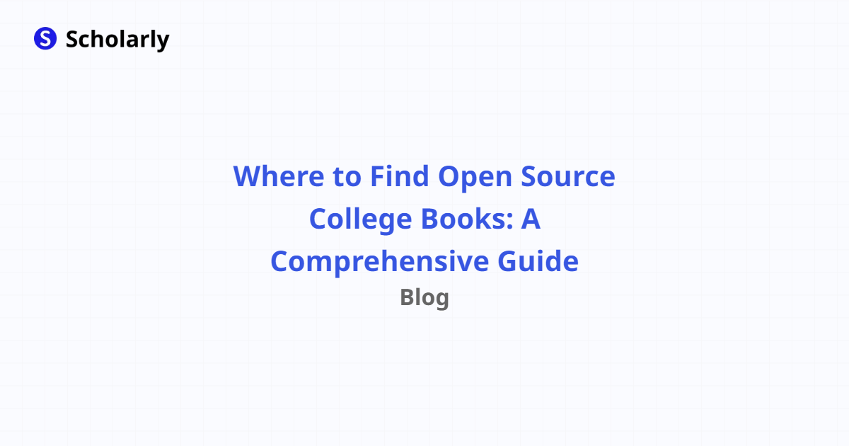 Where To Find Open Source College Books A Comprehensive Guide