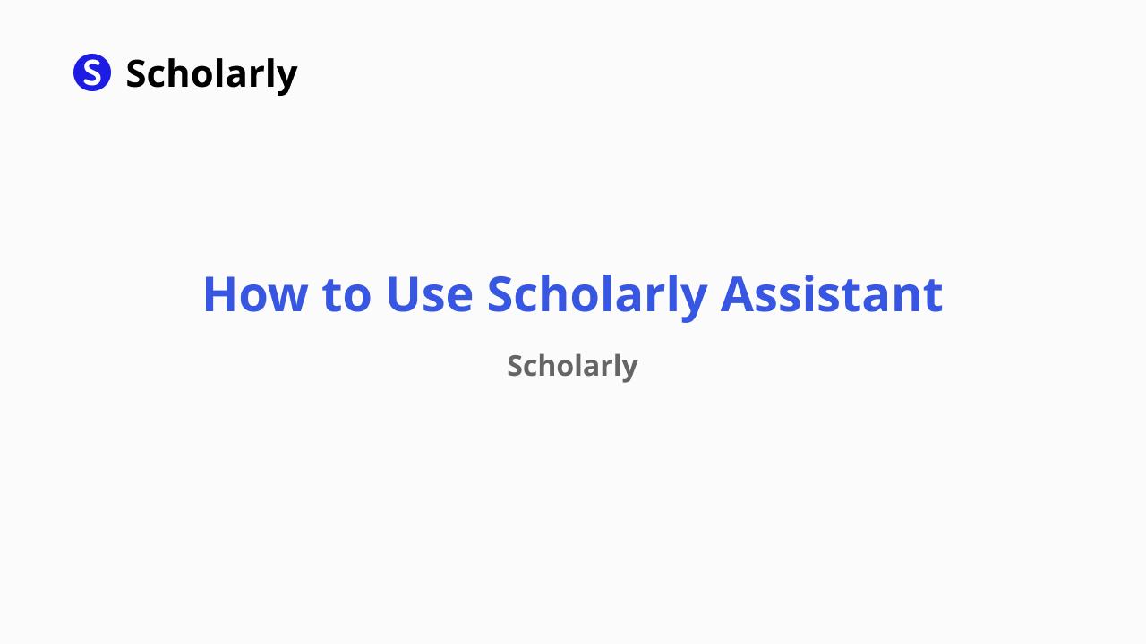 Scholarly - Personal AI Tutor